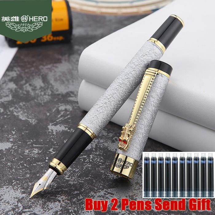 Stylo à encre métallique de luxe, de bonne qualité, cristal Dragon doré ...