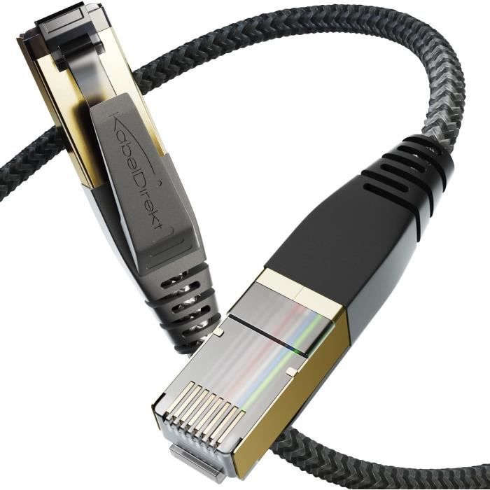 Câble Ethernet CAT8 1 m -Internet, patch câble réseau avec design de ...