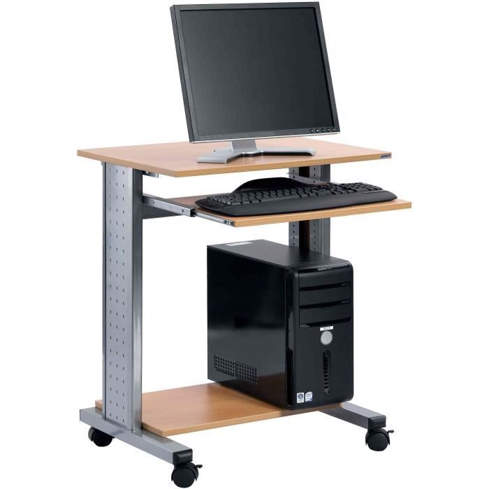 Meuble informatique pour PC 60 FH, argent métalli - Cdiscount Maison