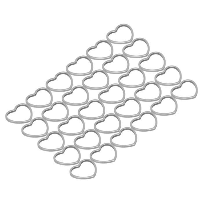 GOTOTOP Pendentifs creux en forme de cœur 30 Pcs Pendentifs En Acier ...