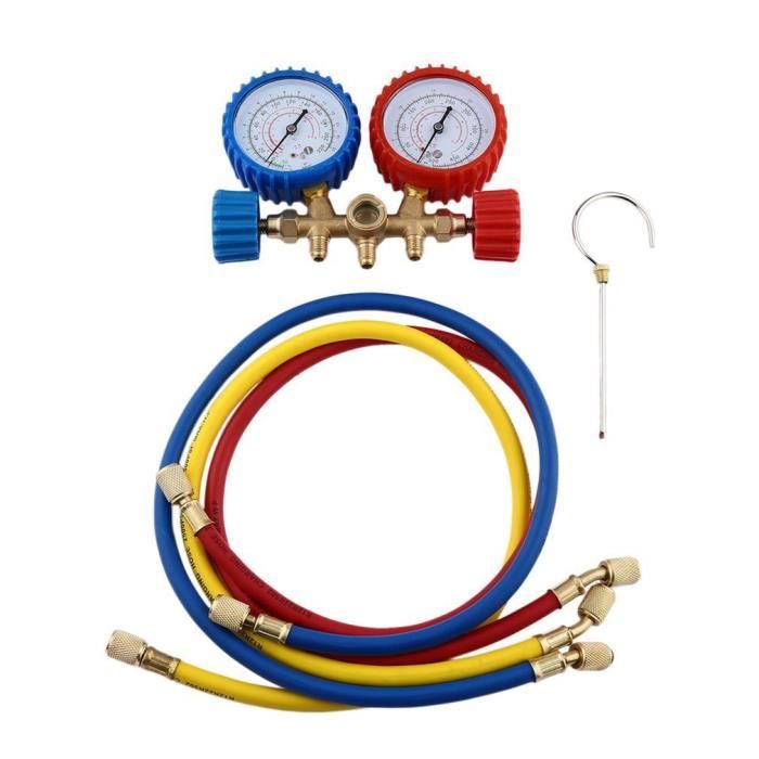 A-C Manomètre Réfrigération Climatisation Manifold Diagnostic Gauge ...
