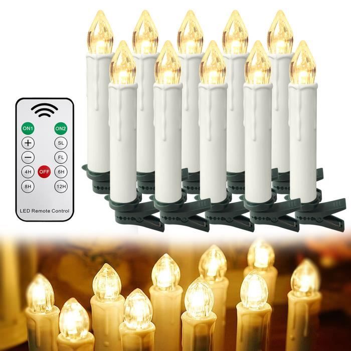 Bougies LED - LILIIN - Lot de 10 - Télécommande - Blanc chaud - Ambiance intérieure - Cdiscount ...