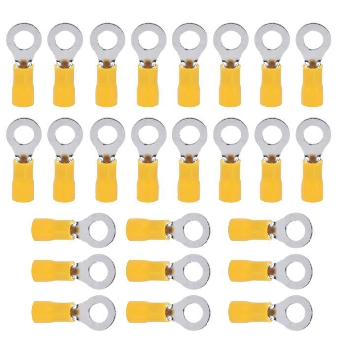Borne d'isolation à sertir à anneau - VBESTLIFE - RV3.5-6 - Jaune - Connecteur électronique ...