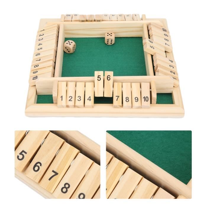 Jeu de dés en bois - ZERONE - Jeux de société - Blanc - Enfant - 2 ...