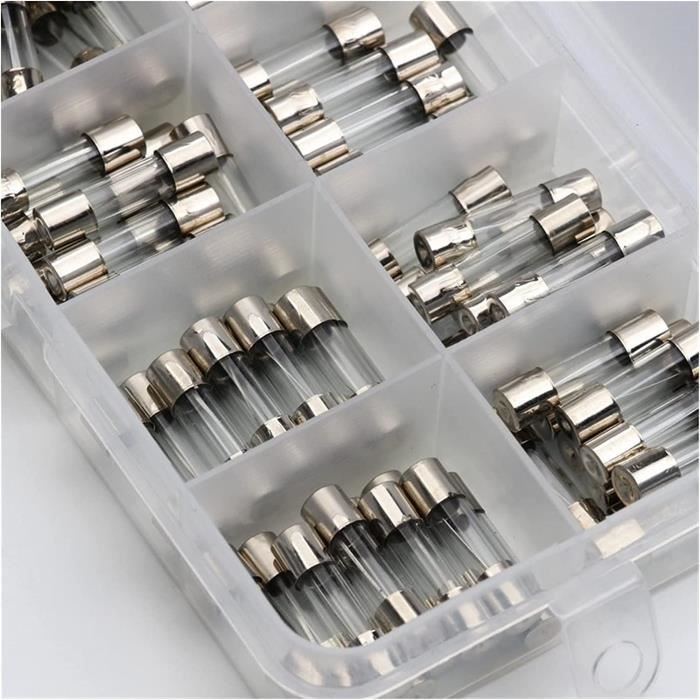 Fusible 10. 0PCS.5x20mm Fusibles en Verre à soufflage Rapide 0.2A-20 AMP 250V 10 Tailles Kit de ...