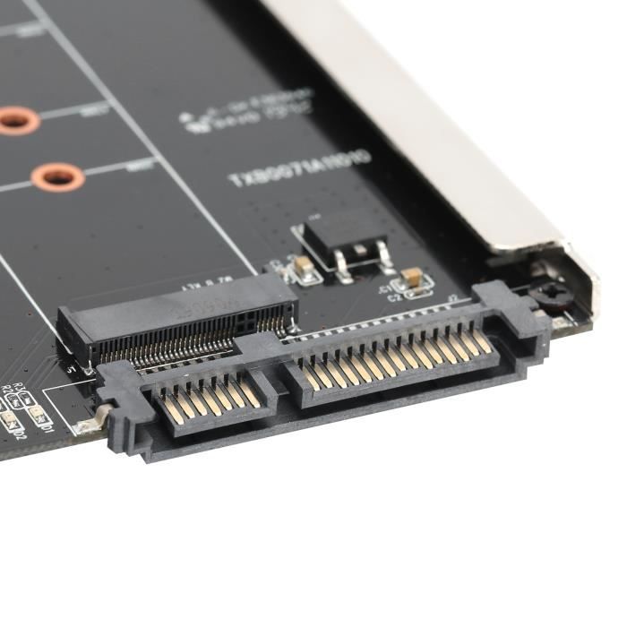 Adaptateur SSD M.2 vers SATA 2,5 pouces, carte adaptateur M.2 NGFF vers SATA3 pour lecteur SSD M ...