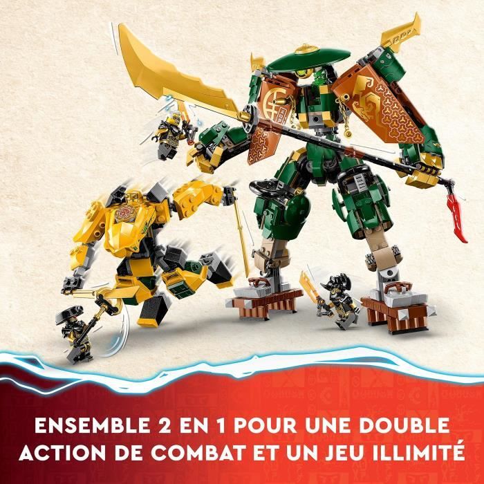 LEGO® NINJAGO 71794 L'Équipe de Robots des Ninjas Lloyd et Arin, Jouet ...
