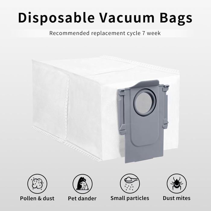 14 Sacs pour roborock Qrevo S, Accessoires pour Aspirateur roborock S8 MaxV Ultra, Saros 10R ...