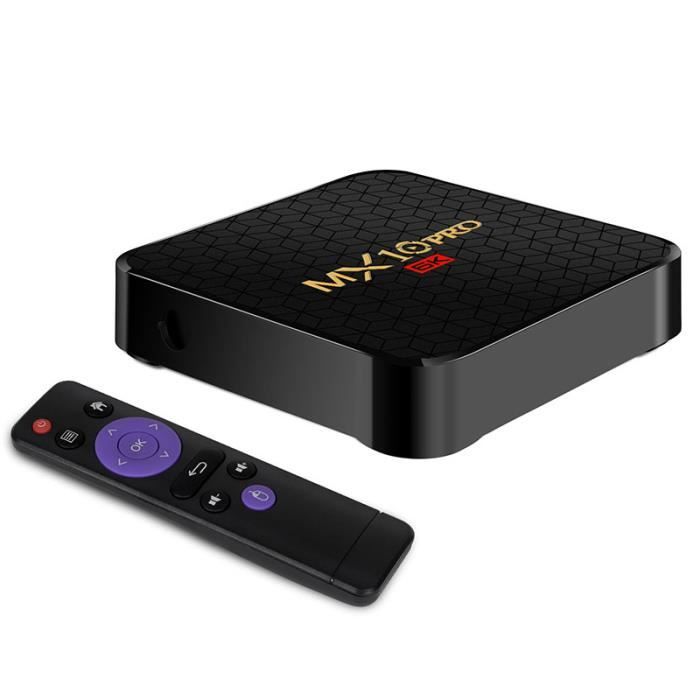 Mx10 Pro Tv Box 6K 4G + 64G Hd Décodeur Tv Fasting Black Set-Top Box Eu ...