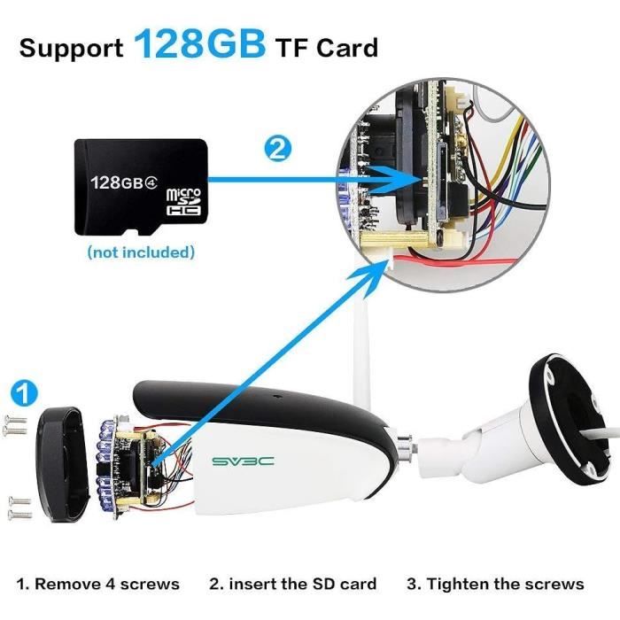 Caméra De Surveillance Wi-Fi Ip 1080P Extérieur Ip66 Sans Fil Avec ...