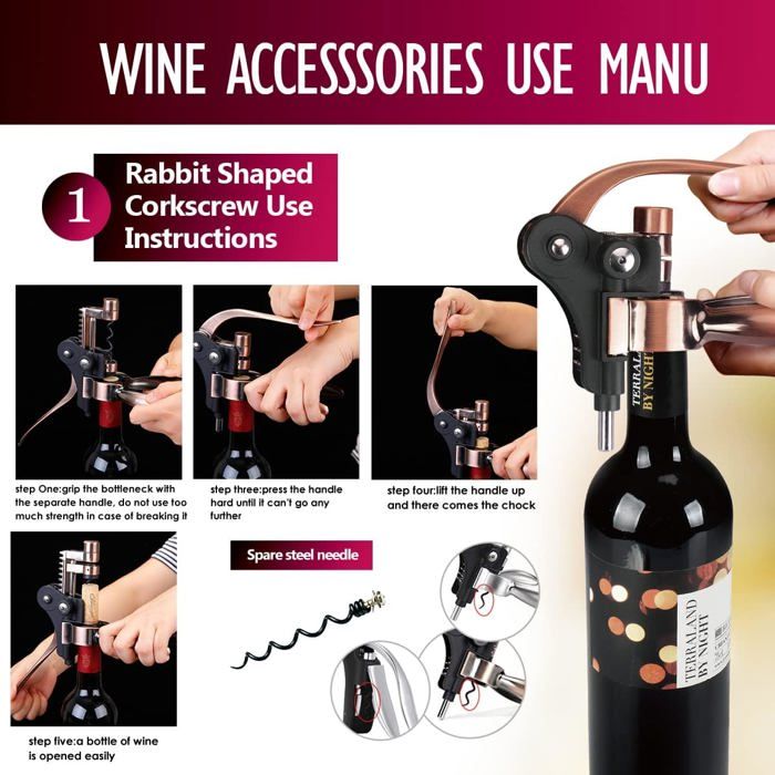 Ensemble de sommelier de luxe pour vin | Avec tire-bouchon, ouvre ...