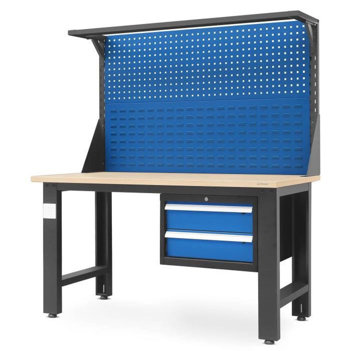 Établi avec Panneau perforé pour Outils 2 tiroirs Prise Plateau en MDF ...