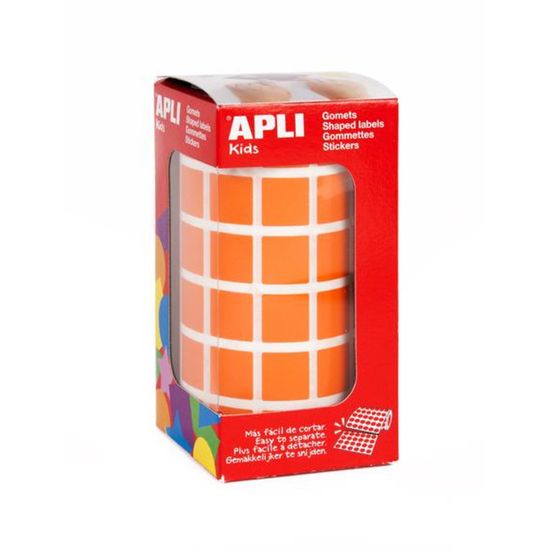 Gommettes rouleau Carré 15 x 15 mm Orange x 2 832 - Cdiscount Jeux - Jouets