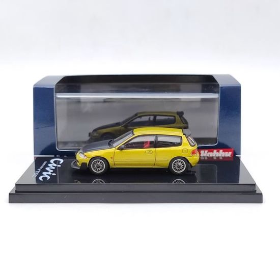 Voiture miniature - Hobby Japan - Honda Civic (EG6) JDM STYLE MESH WHEEL - Jaune - Moulé sous ...