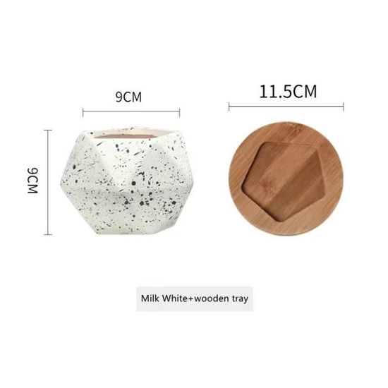 Pot de fleurs - Milk White - Kaolin - Dégradable - Céramique - Pour ...