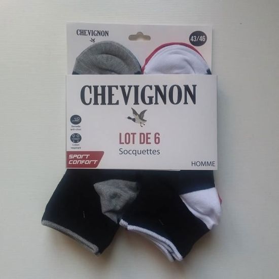Lot De 6 Paires De Chaussettes Socquettes Courtes Marque Chevignon