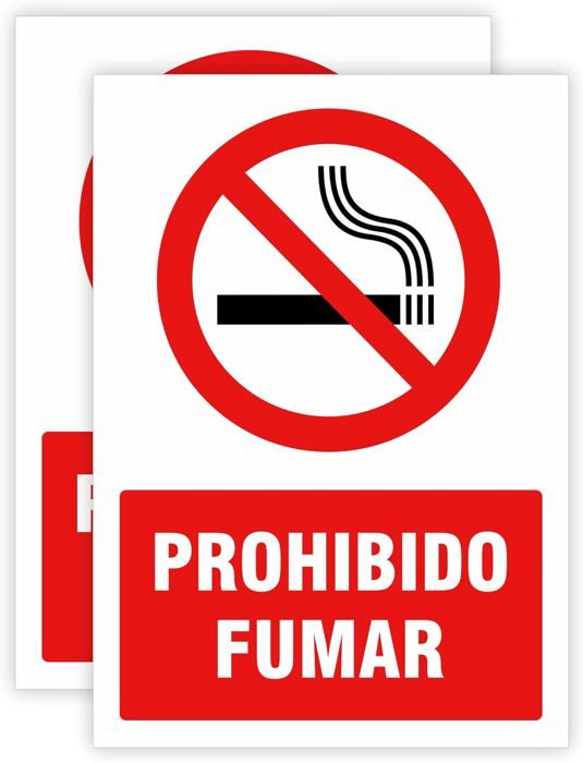 Panneau Interdit De Fumer Pack 2 Pièces A4 De 3 Mm D'Épaisseur Zone ...