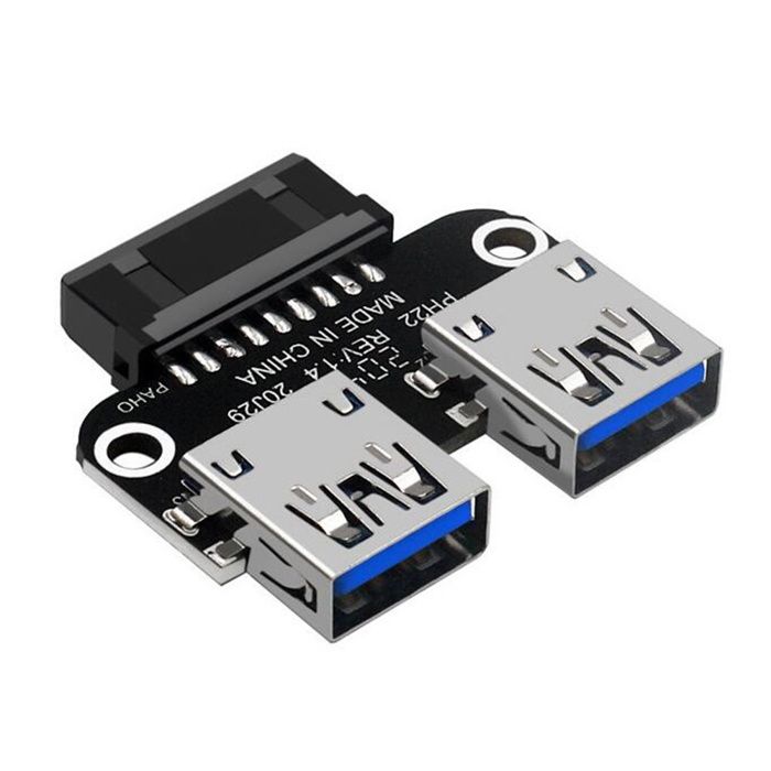 Adaptateur 20Pin Vers Double USB3.0 Connverter Carte MèRe de Bureau En ...
