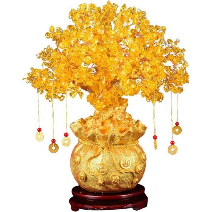 Ornements de Maison - AMOUNE - Arbre d'Argent Citrine - 18 cm ...