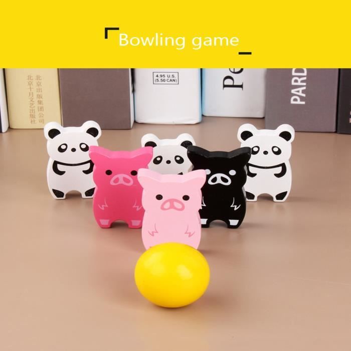 Équilibre en bois Jeu Empiler des blocs animaux bébé tout-petits blocs pour enfants Jouets 342 ...