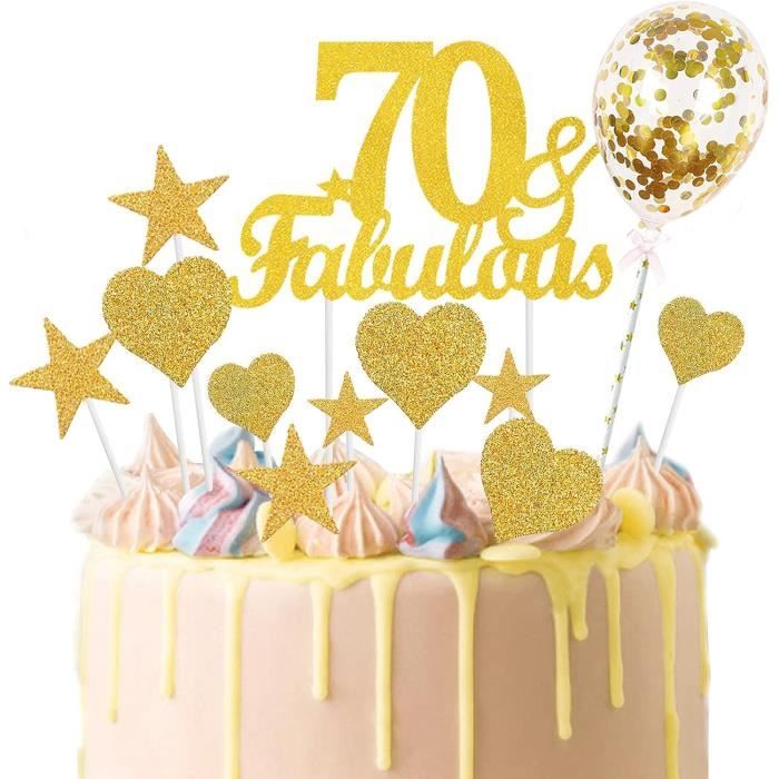 Cake Topper De D'Anniversaire 70 Ans, Fabulous Décorations De Gâteau D ...