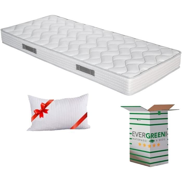 Matelas Simple 90 x190 cm epassier 18cm en Mousse avec revêtement Blanc ...