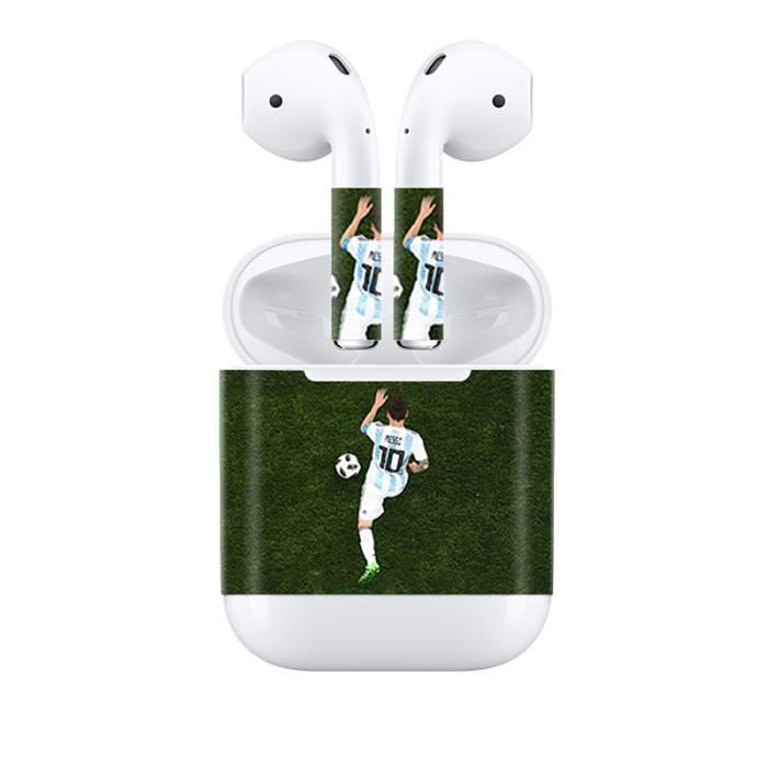 Autocollant de peau pour airpods Apple Messi - Cdiscount Téléphonie