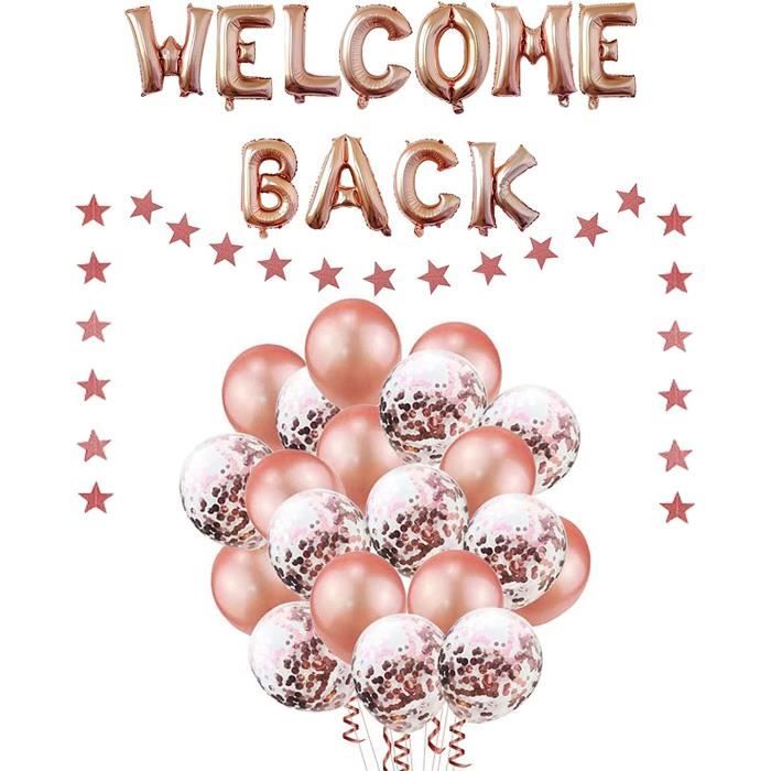 Bannière à la Retour de Bienvenue Welcome Back Lettre Ballon Guirlande ...