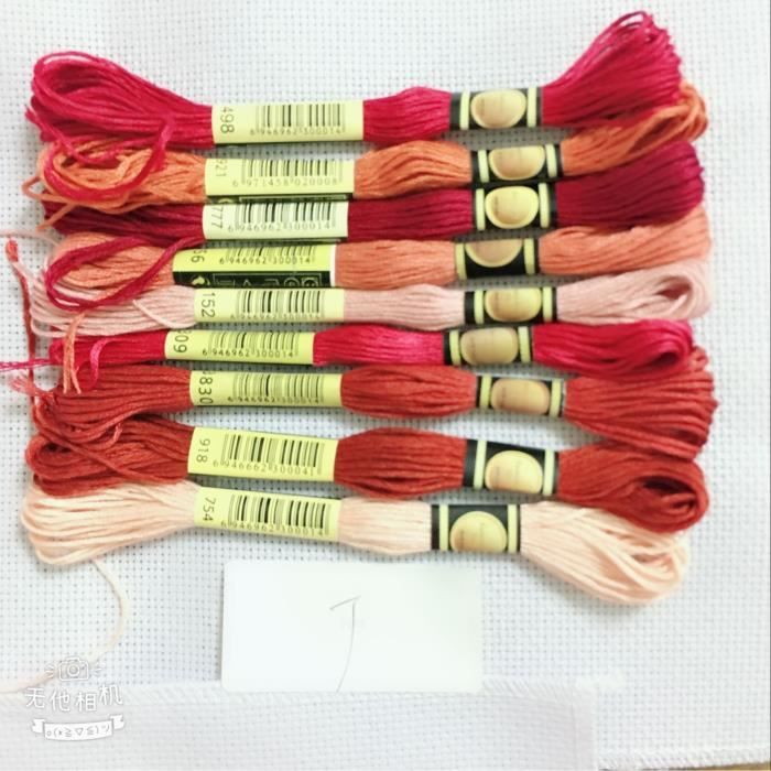 Fil a broder,Écheveaux de fil à coudre en coton, 8 pièces, mélange de ...