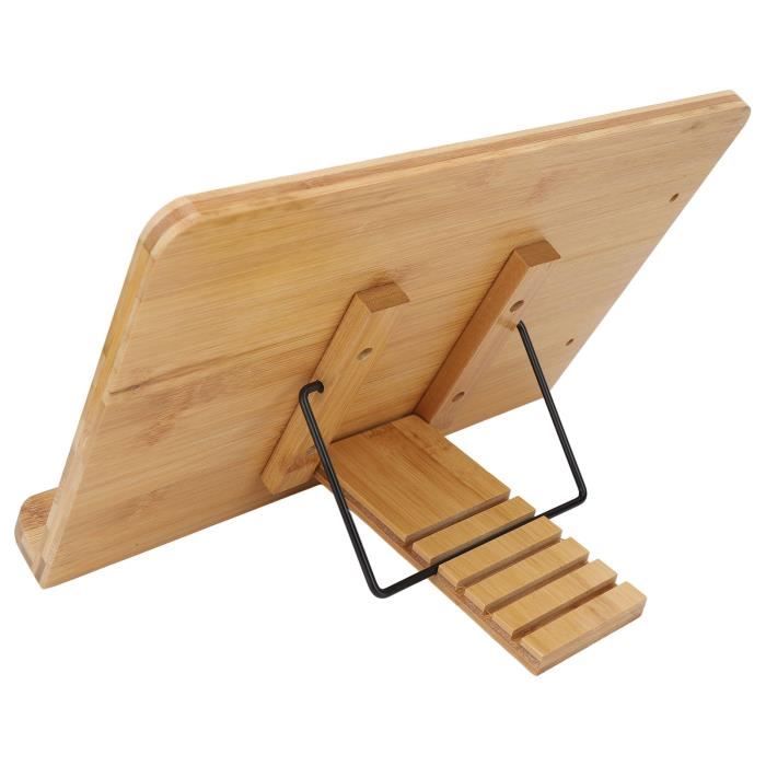 Support de livre réglable - DRFEIFY - Plateau en Bambou - Pliable - 5 ...