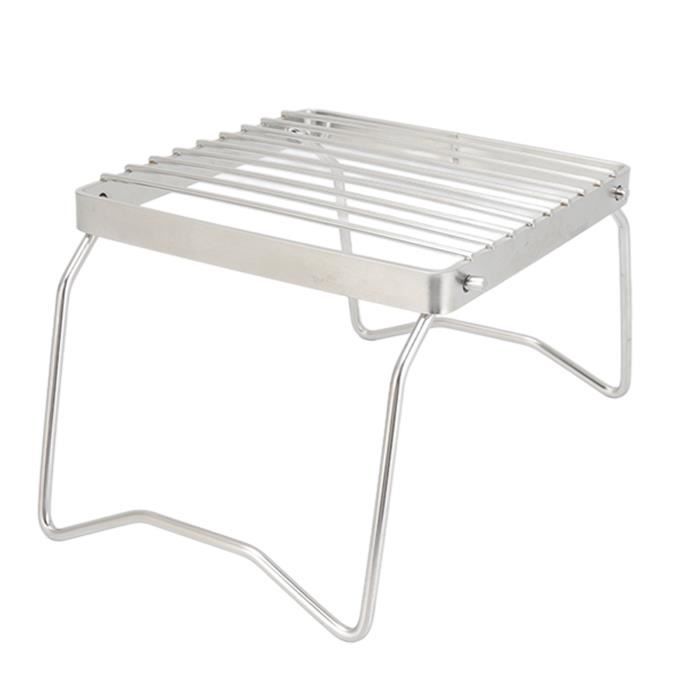 Drfeify branchie pliante en acier inoxydable Grille de feu de camp ...