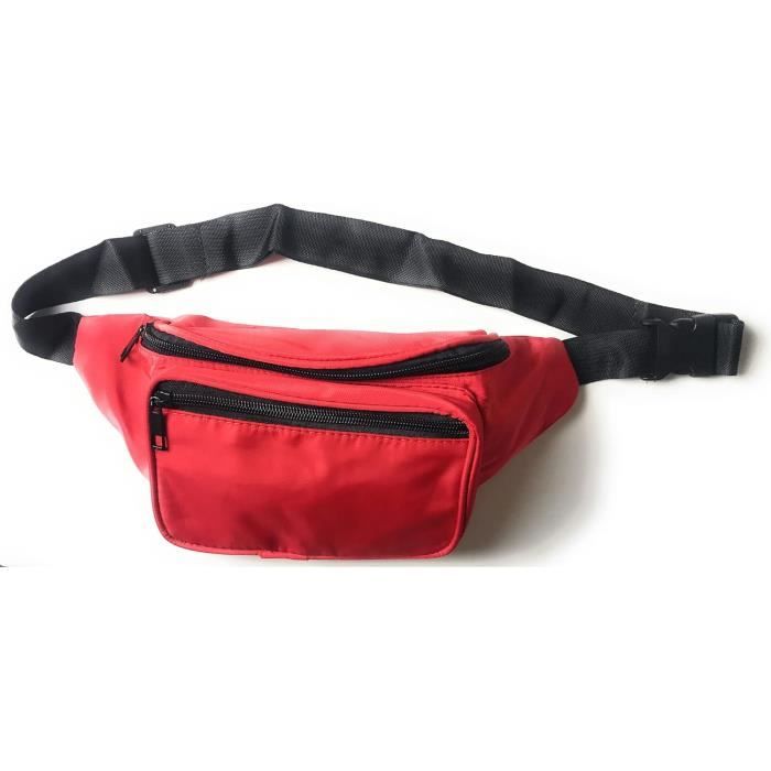 Sac Banane Résistant À L'Eau - Couleur Unie, Rouge, Taille Unique, Sac ...