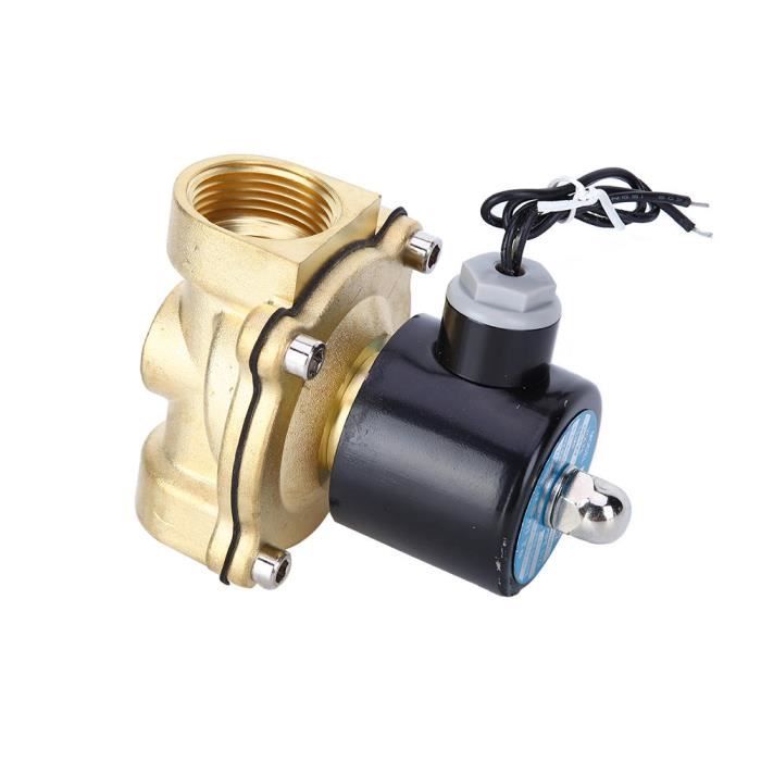 Vanne Solénoïde électrique en Laiton 2 Voies 2 Positions Air Magnétique DC 12V - Cdiscount Bricolage