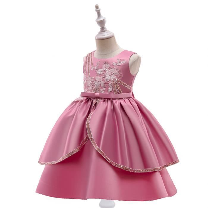 Robe Fille Enfants Princesse Performance - yuanmeizhen - Rose ...