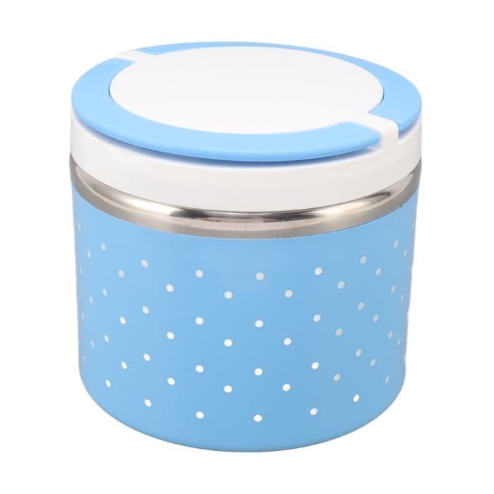 Qiilu boîte à bento ronde isolée Boîte à lunch isotherme ronde étanche ...