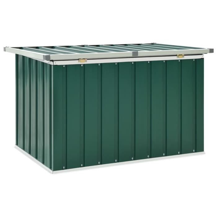 Boîte de rangement - QQMORA - LEX - Acier galvanisé - Vert - 109x67x65 cm - Cdiscount Jardin