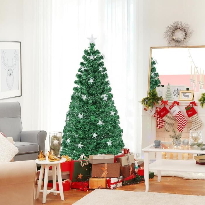 RELAX4LIFE Sapin de Noël Lumineux 150 CM avec Étoile Supérieure à 8 ...