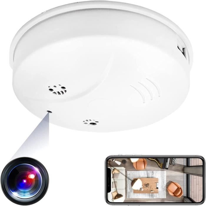 Caméra Espion, Cachée Wifi Caméra Détecteur De Fumée 4K Hd Via Tuya App ...