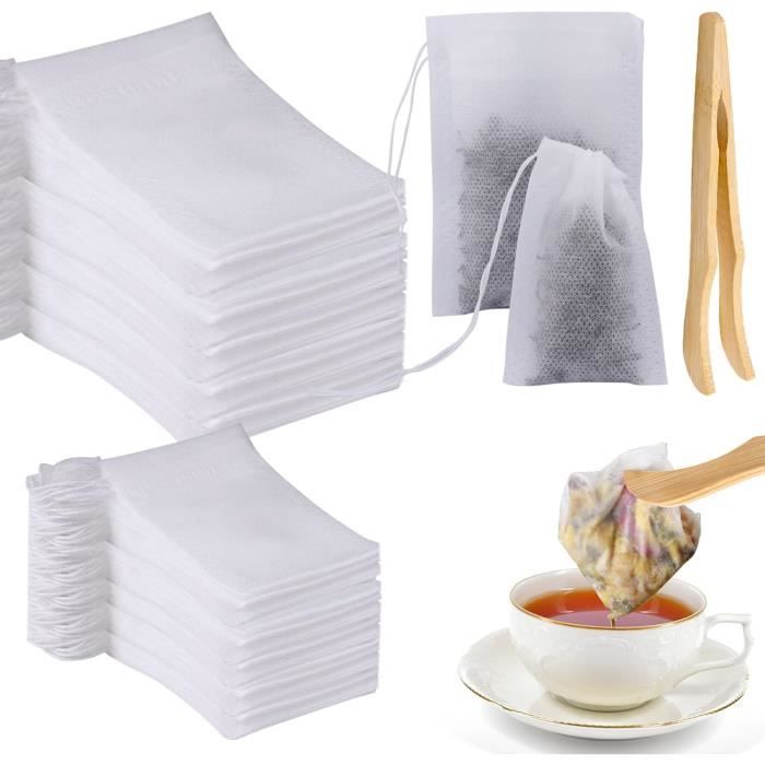 Lot De 200 Sachets À Thé Vides Pour Filtre À Thé Jetable, Filtre À Thé ...
