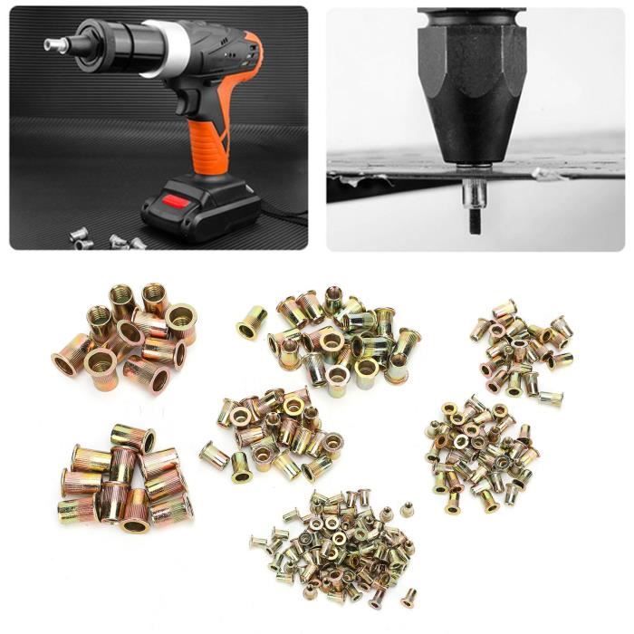 KAI-crous à rivets crous à Riveter, Kit D'assortiment D'écrous à Insérer Insert Nutsert, Jeu ...