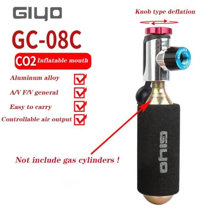 POMPE A VELO,GC-08C--Mini pompe de vélo Schrader Presta, sans cartouche de CO2, pour Tube en ...