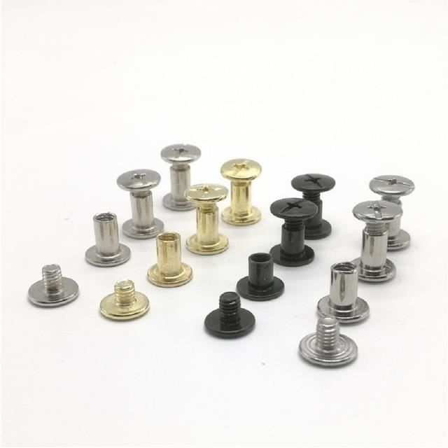 VIS,5mm 20sets-Steel black--Vis De Liaison Chicago En Acier Inoxydable ...