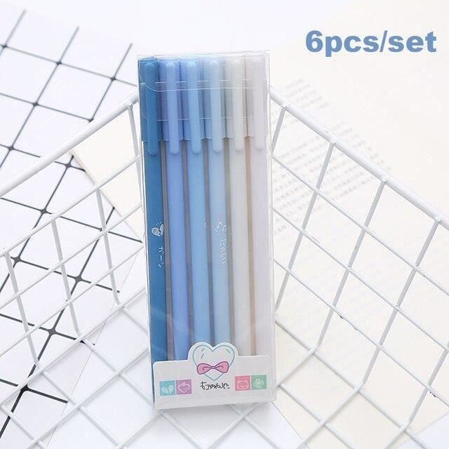 STYLO,Blue-Black--Stylos Gel créatifs couleur Morandi pour Signature, 6 ...
