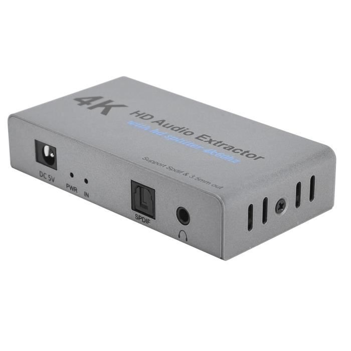 Extracteur Audio HDMI 4k Haute Définition avec Convertisseur 1 Points 2 ...