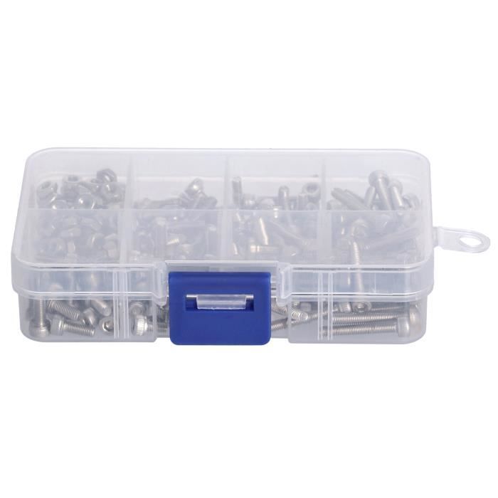 EAS Boulon hexagonal à capuchon Kit d'assortiment d'écrous de boulons 304, capuchon en acier ...