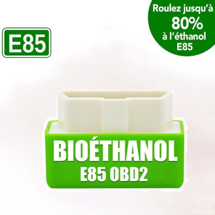 Boitier OBD2 Conversion E85 Bioéthanol véhicules Essence + Rallonge OBD ...