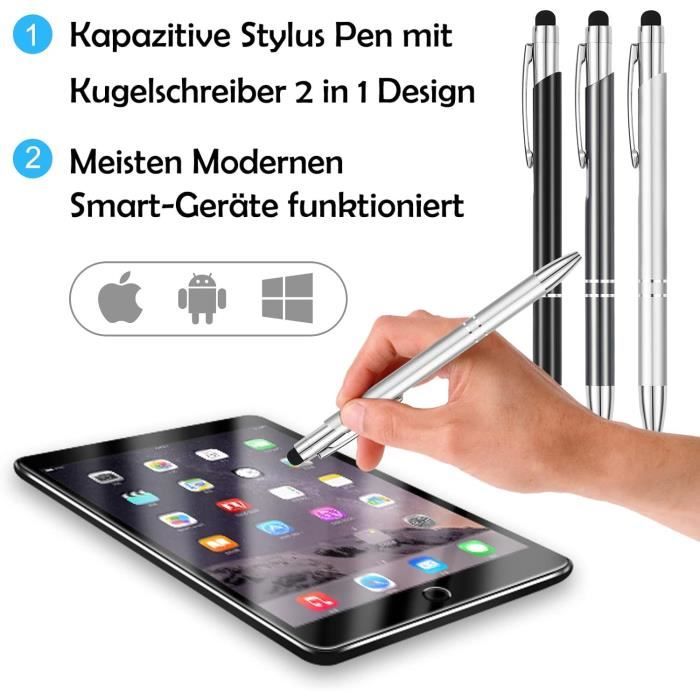 Lot De 10 Stylos À Bille Capacitifs Universels 2 En 1 Haute Sensibilité ...