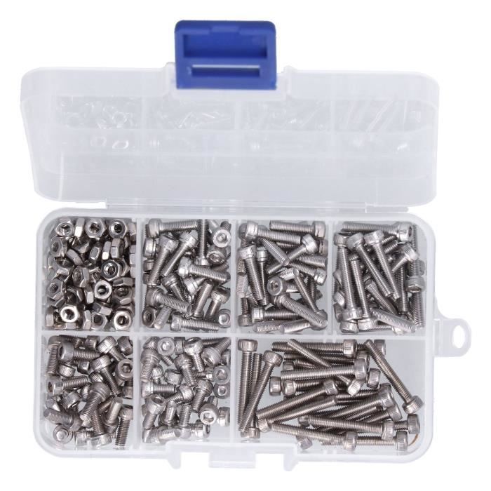 EAS Boulon hexagonal à capuchon Kit d'assortiment d'écrous de boulons ...