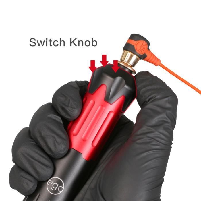 Dragonhawk EGO Tattoo Pen machine à tatouer rotative RCA Cord Turn on ...