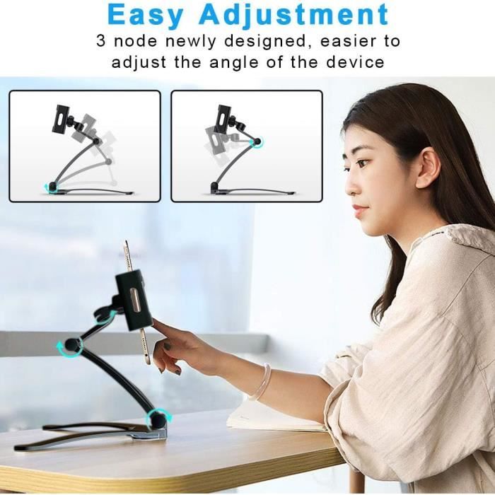 Support Universel Tablette Mur, Porte Tablette Cuisine Reglable ...